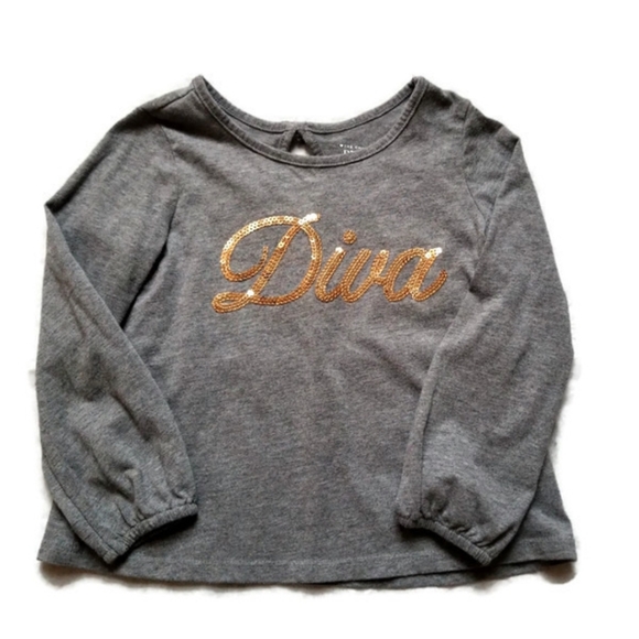 The Children's Place | Shirts & Tops | Euc Toddler Girl Diva Shirt 3t ...
